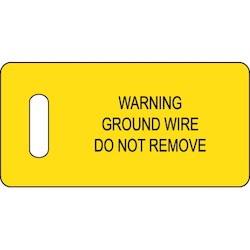 PT-GND - PANDUIT - Ground Warning Tag, | Accu-Tech